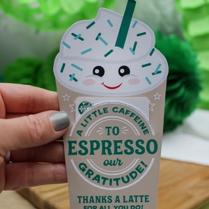 Coffee Thank You Gift Printable, Teacher Gift, Teacher Appreciation ...