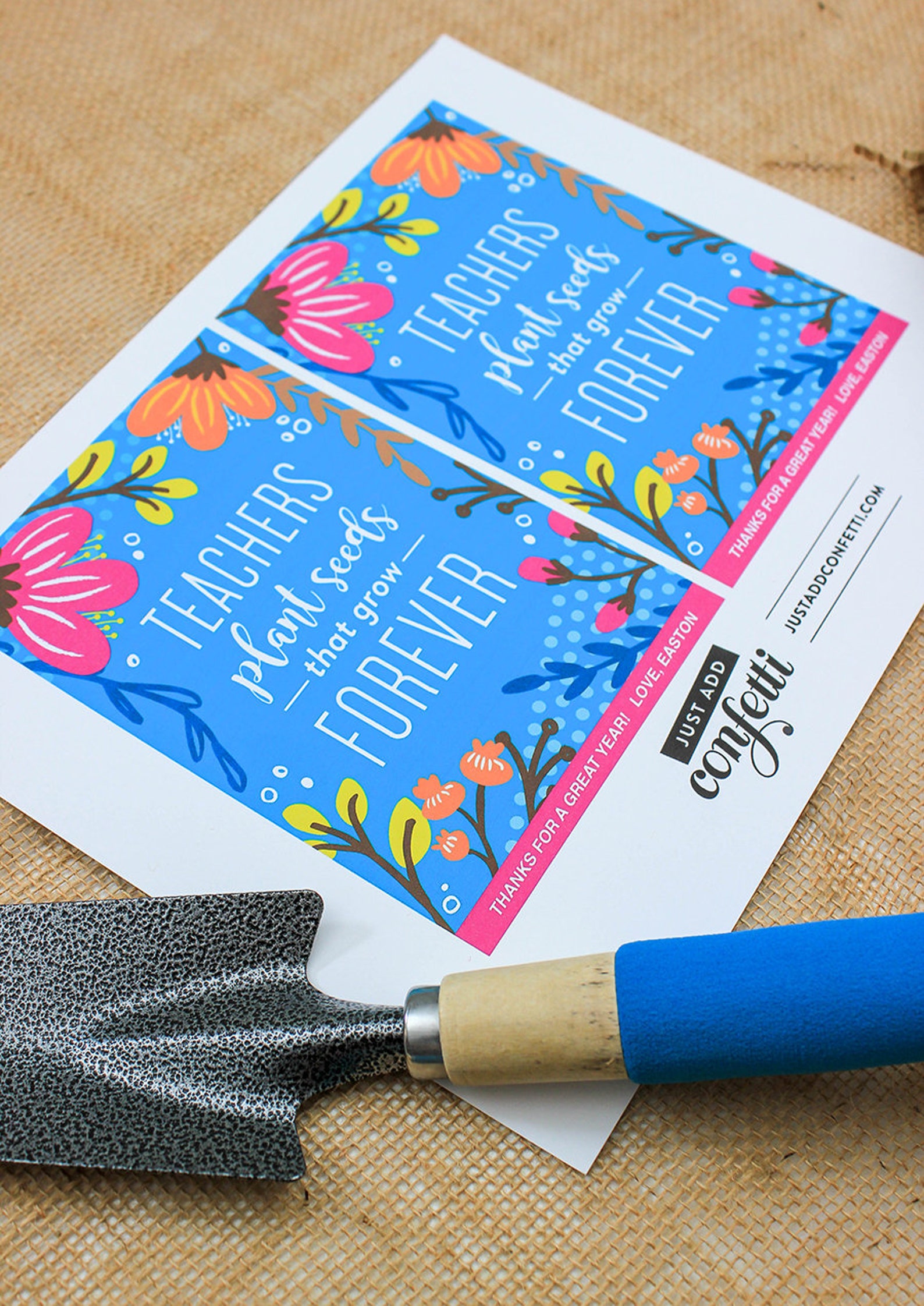 Teachers Plant Seeds That Grow Forever Gift Tag Teacher - Etsy