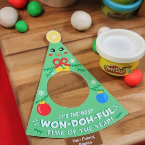 Play Dough Christmas Tree Gift Printable, Christmas Gift for Kids ...
