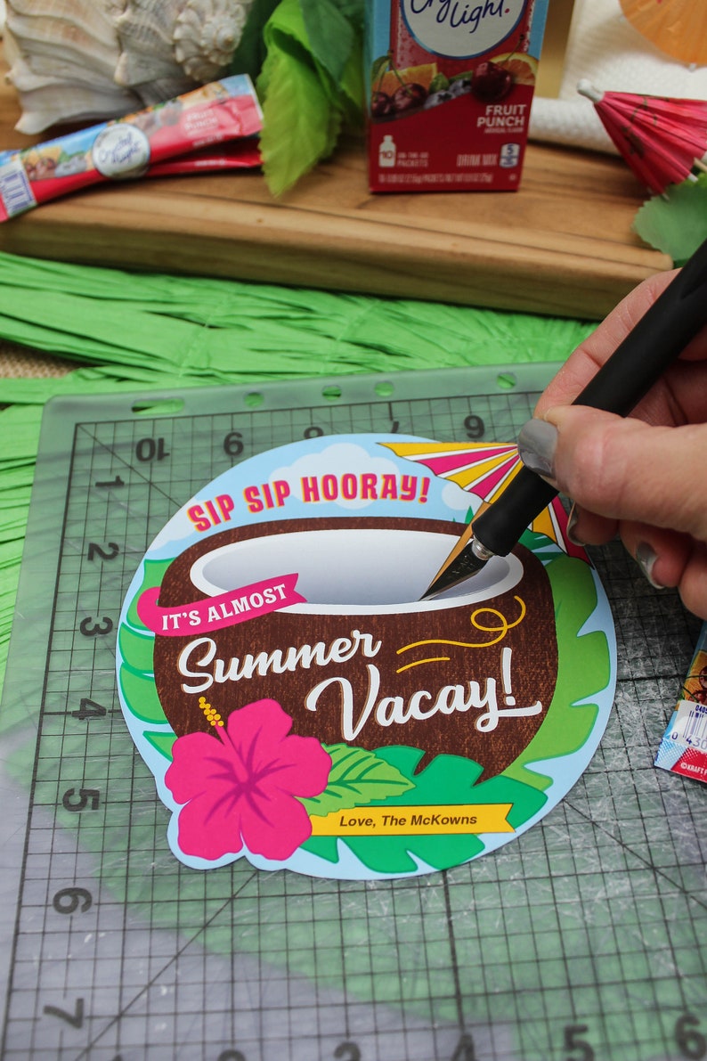 Sip Sip Hooray It's Almost Summer Vacay Printable Drink - Etsy