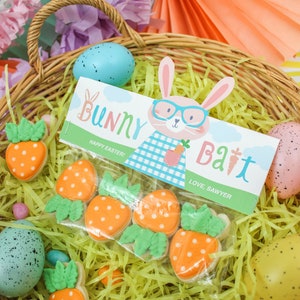 Bunny Bait Treat Bag Topper—personalizable Editable Pdf—perfect for ...