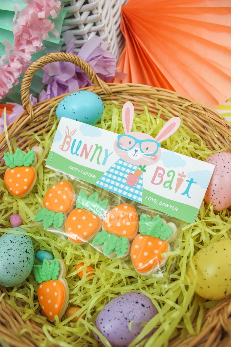 Bunny Bait Treat Bag Topper—personalizable Editable Pdf—perfect for ...