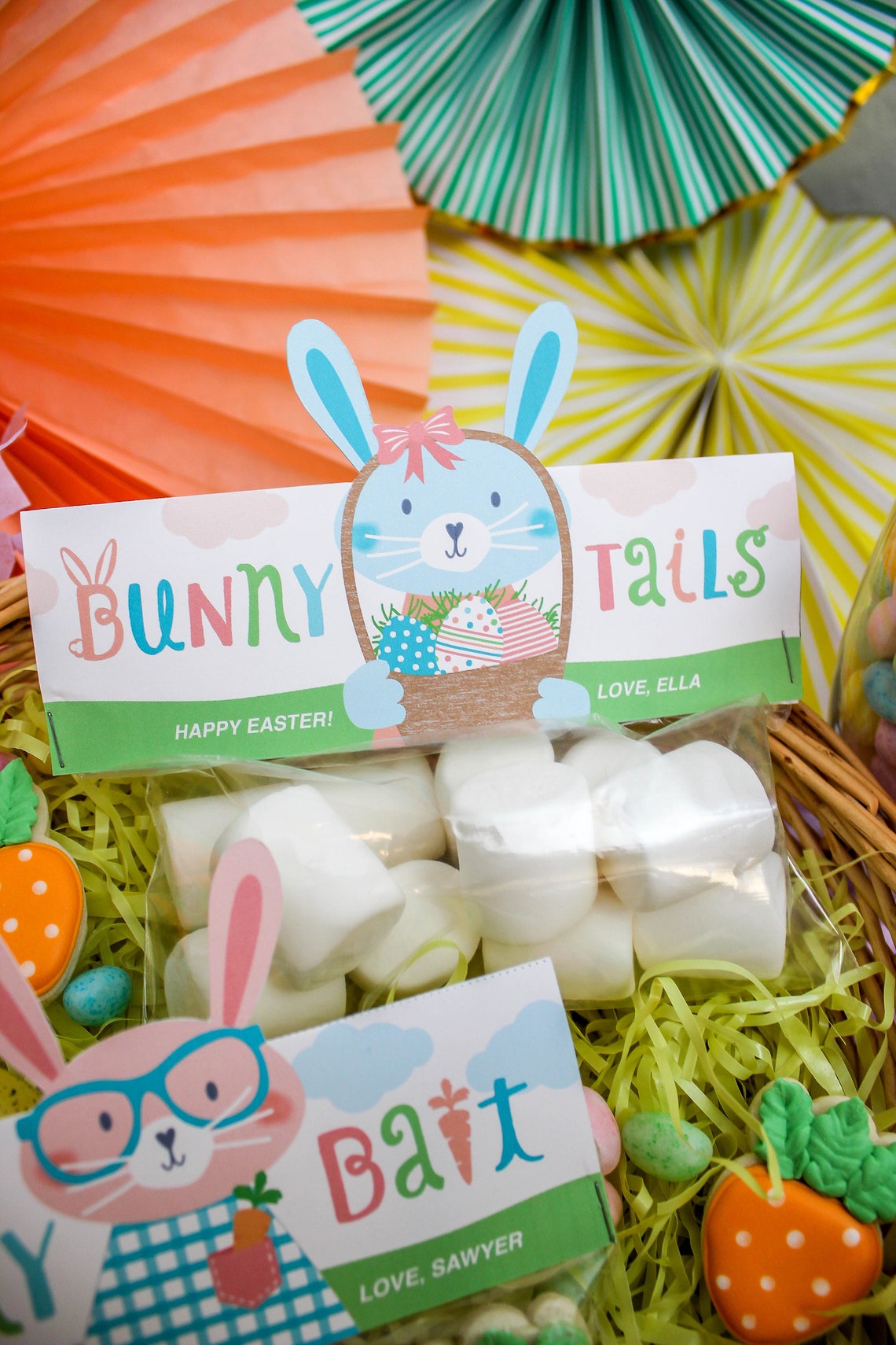 Bunny Tails Treat Bag Topper—personalizable Editable Pdf—perfect for ...