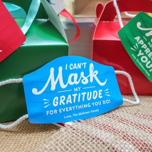 Can't Mask Our Gratitude PRINTABLE Gift Tag, Mask Gift Tag, Thank You ...