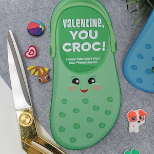 Shoe Charm Valentine, Clog Shoe Valentine, Valentine Printable, Kids ...