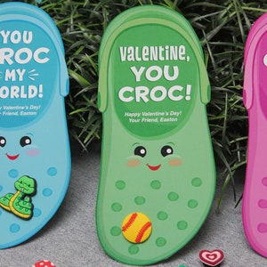 Shoe Charm Valentine, Clog Shoe Valentine, Valentine Printable, Kids ...