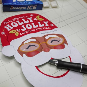 Chewing Gum Santa Printable, Holiday Printable, Classroom Holiday Gift ...