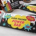 Superhero Teacher Gift Printables Gift Tag Printable Candy - Etsy