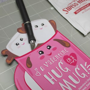 Hot Cocoa Kids Valentine Printable, Hug in a Mug, Hot Chocolate ...