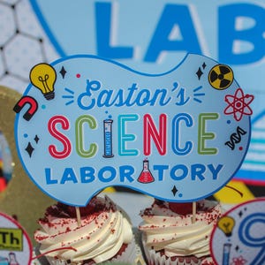Personalized Science Birthday Party Printable Pack, Mad Scientist Party ...