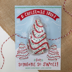 Christmas Tree Cake Printable, Christmas Tree Cake Tag, Christmas Gift ...