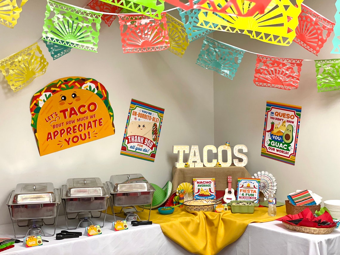 Teacher Appreciation Taco Fiesta Printable Pack, Taco Teacher Gift ...