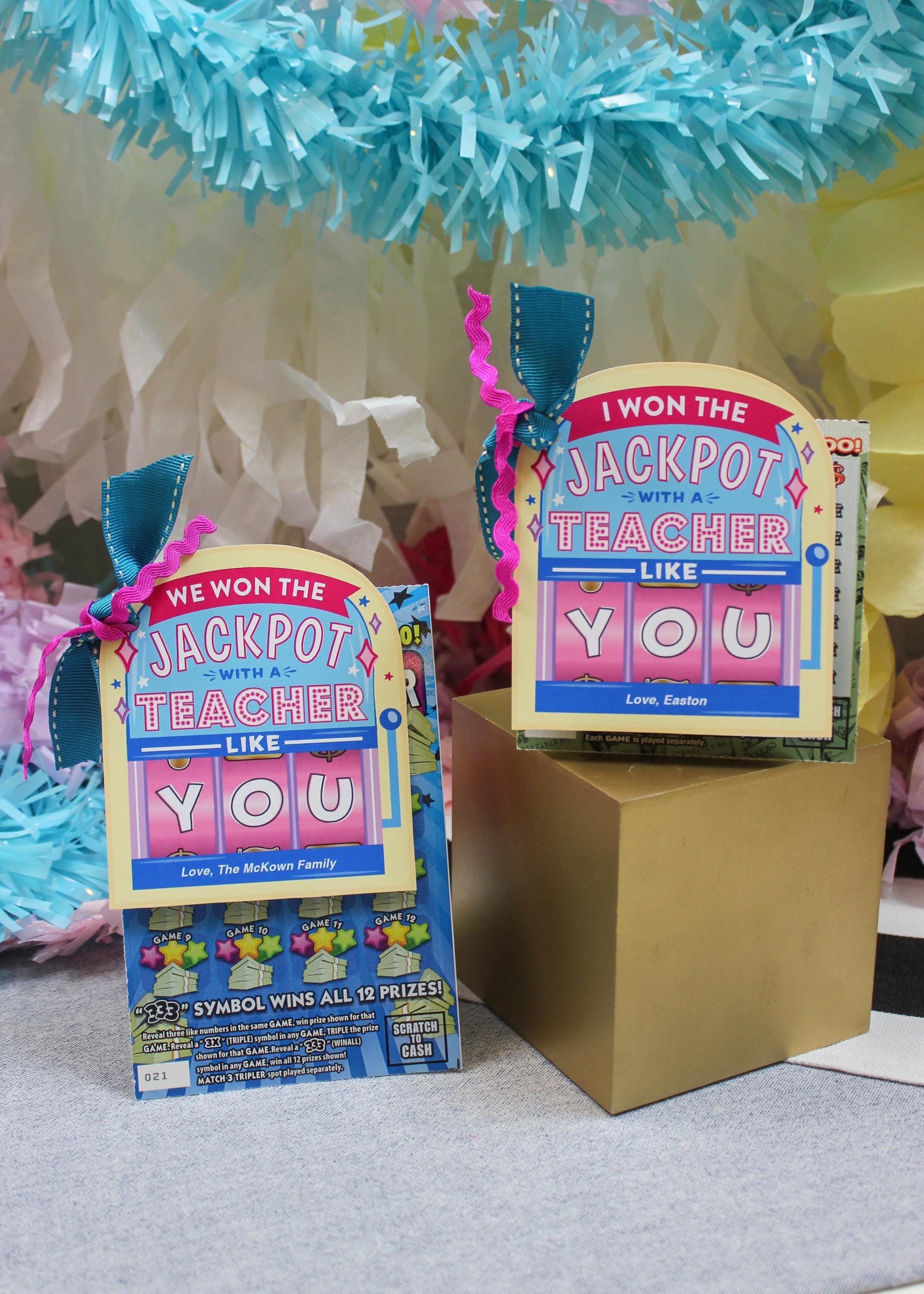 Lottery Ticket Teacher Gift Printable, Scratch off Lottery Ticket Gift ...