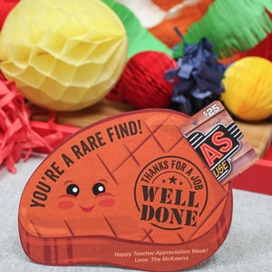 Steak Restaurant Gift Card Holder Printable, Teacher Gift, Teacher ...