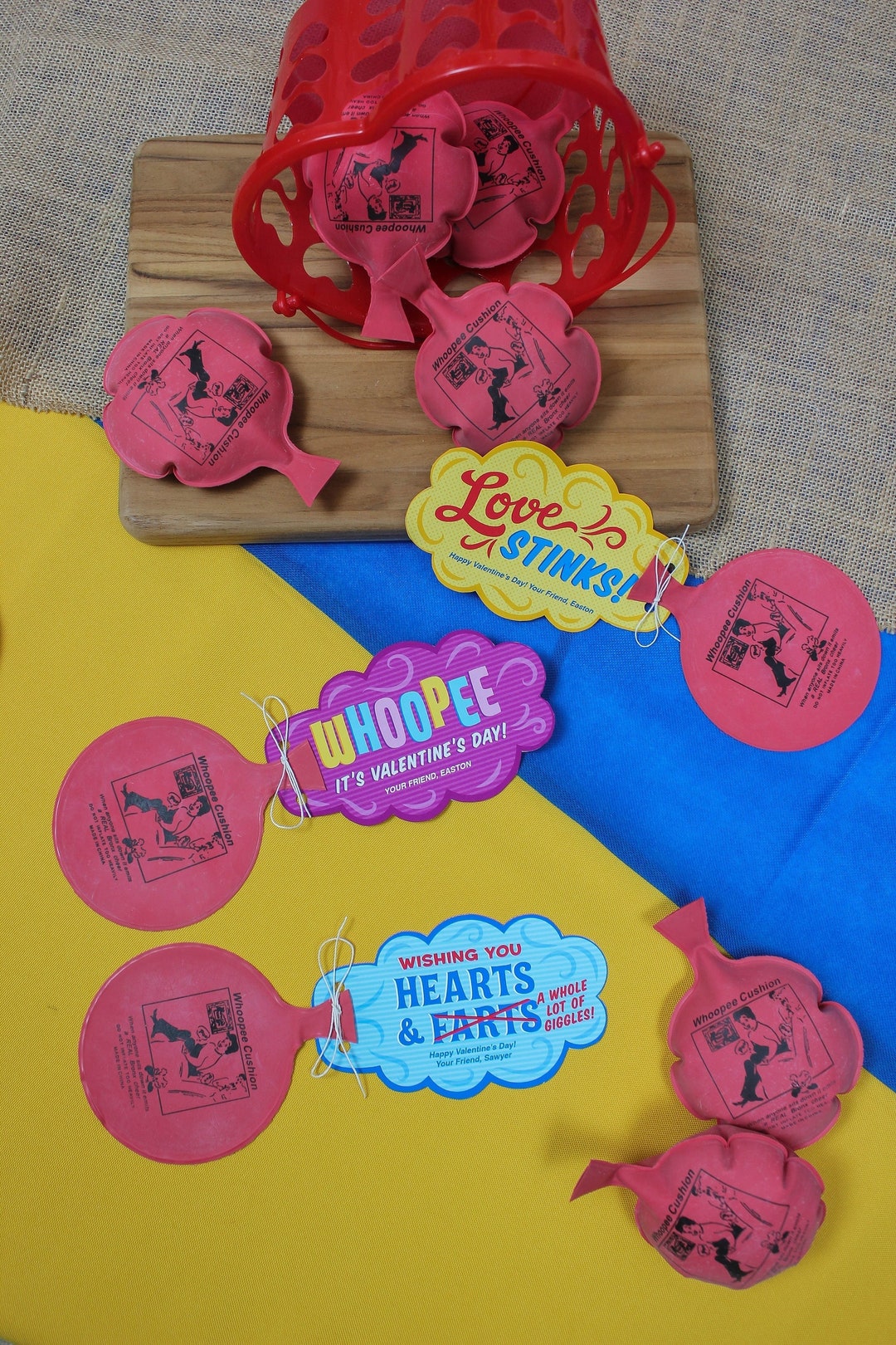 Whoopee Cushion Kids Valentine Printable - Kids Valentines, School ...