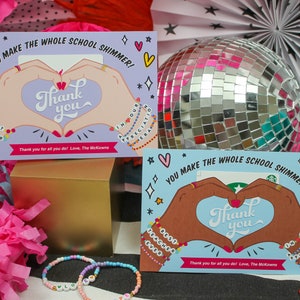 Whole School Shimmer Teacher Gift Card Holder Printable, Heart Hands ...