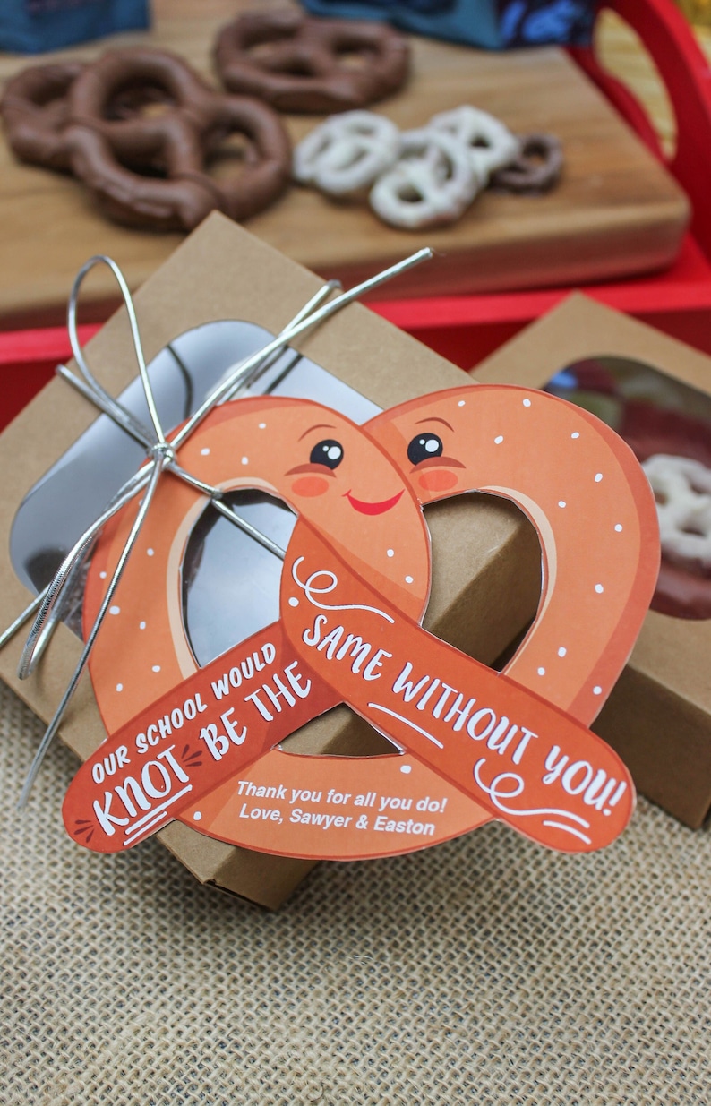 Pretzel Teacher Appreciation Printable, Gift for Staff, Thank You Gift ...