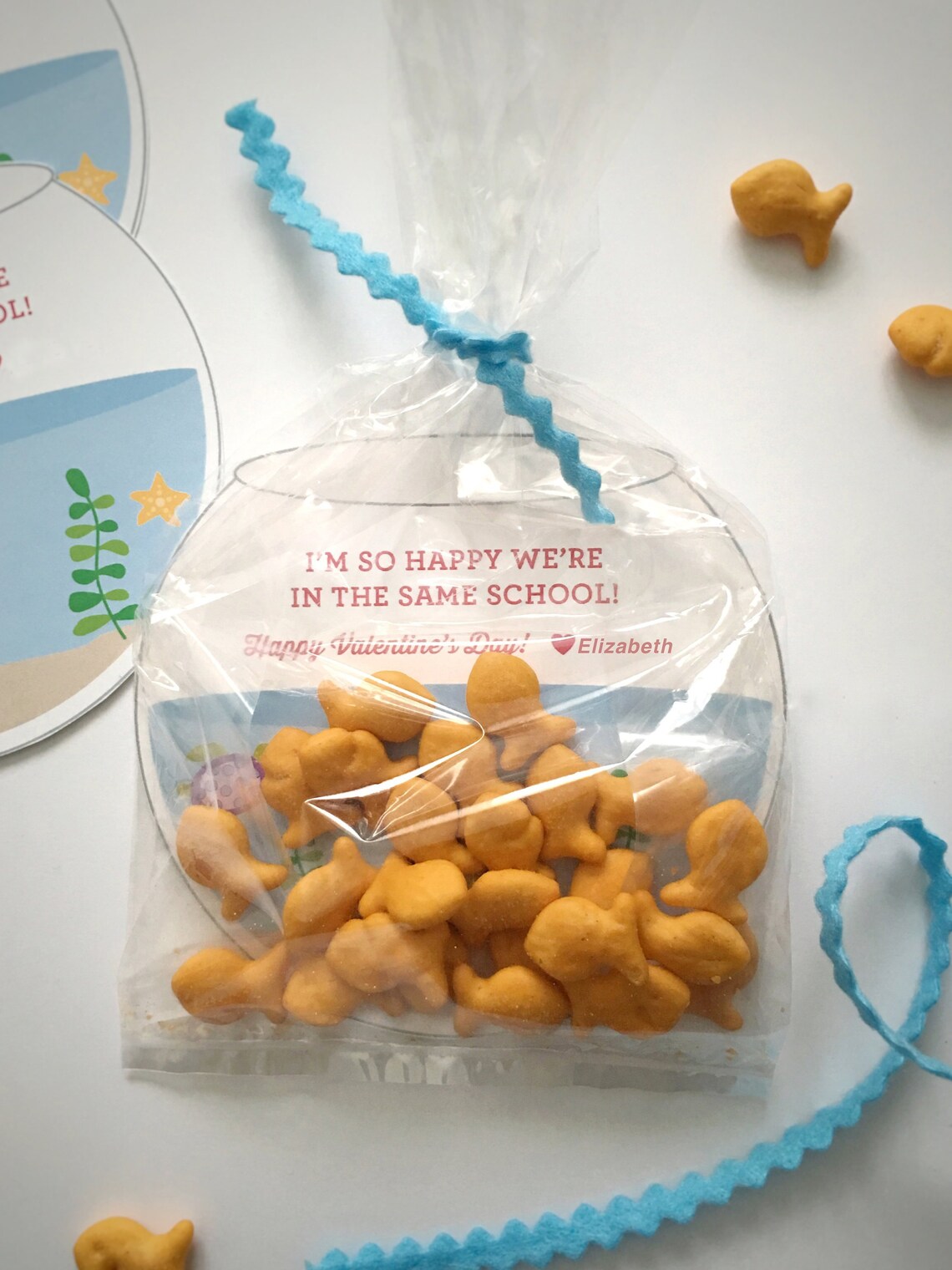 School of Fish Valentine, Goldfish, Swedish Fish, Personalized ...