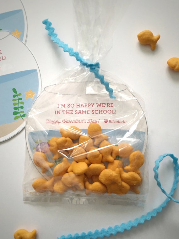 School of Fish Valentine, Goldfish, Swedish fish, Personalized ...