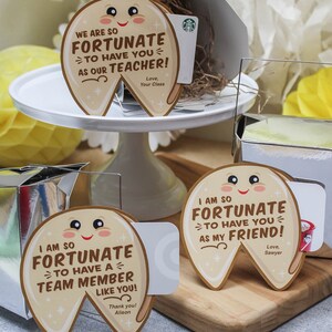Fortune Cookie Gift Card Holder Printable, Teacher Gift, Teacher ...