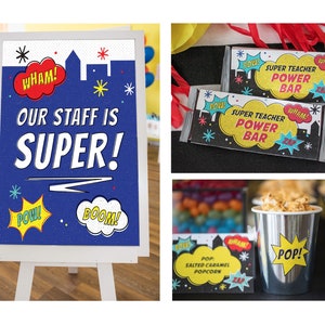 Teacher Appreciation Superhero Printable Pack, Superhero Teacher Gift ...