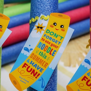 Pool Noodle End of Year Gift for Class, Pool Noodle Printable Tag, End ...