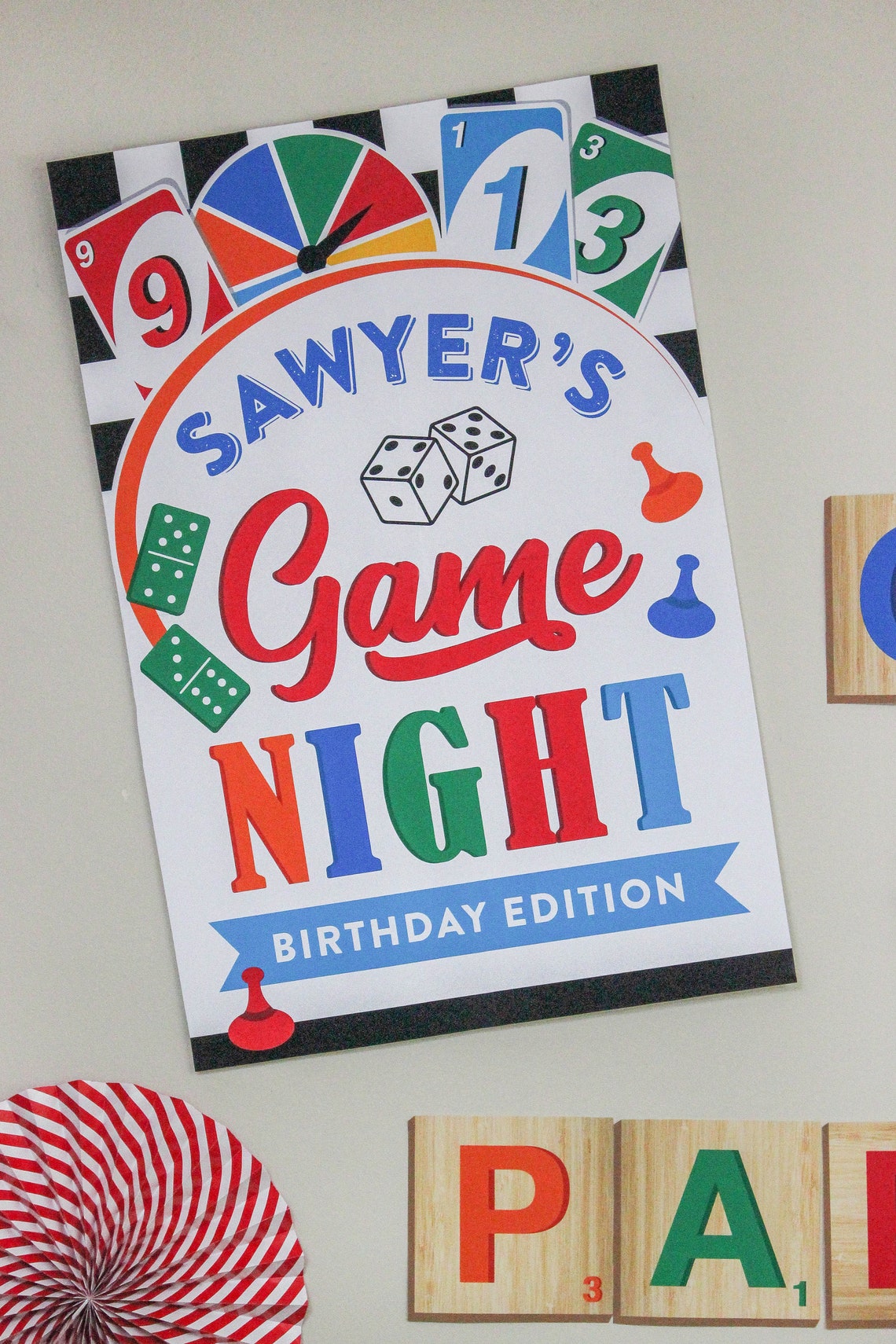 Game Night Party Printable Poster Birthday Party - Etsy UK