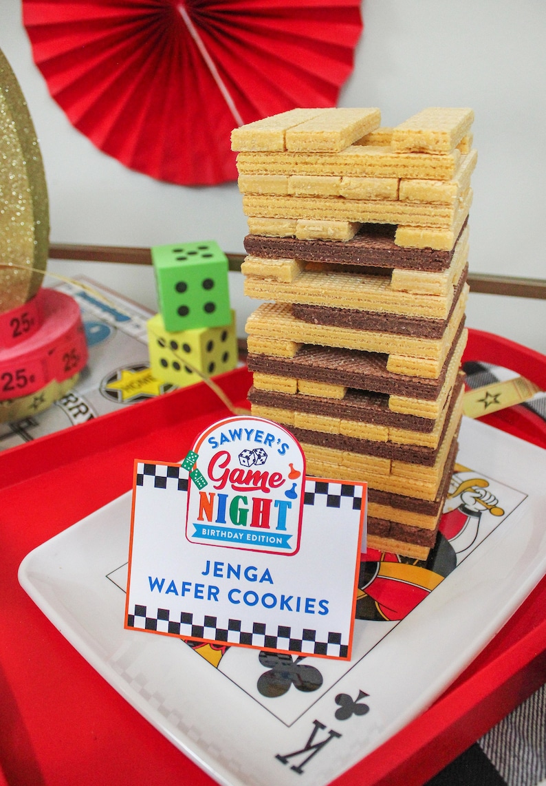 Game Night Party Bottle Labels and Food Signs Printables - Etsy