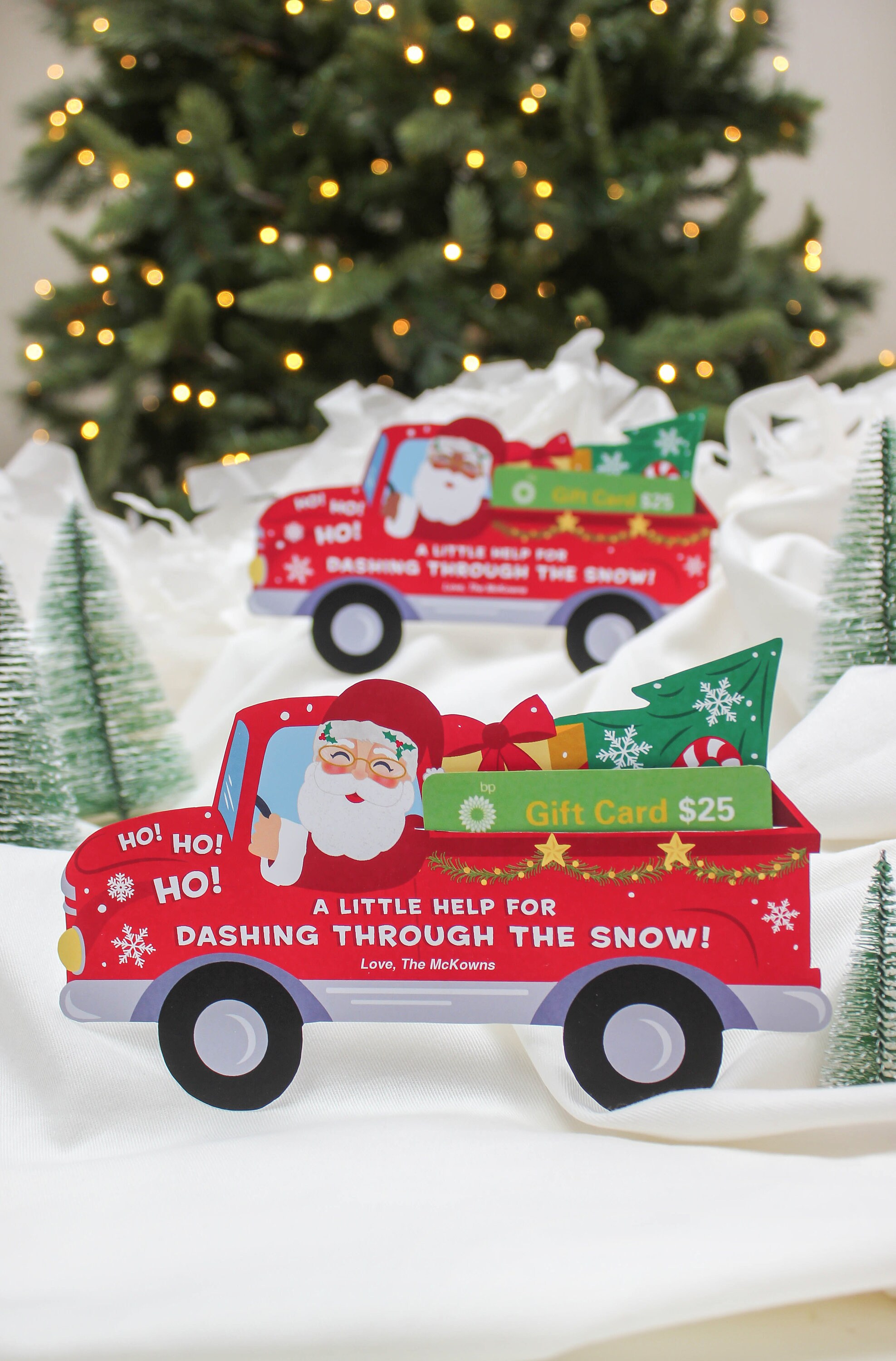 Christmas Fuel Gift Card Holder Printable, Santa Gas Gift Card, Gift ...