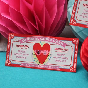 Valentine's Day Play Money Printables, Valentines Day Coupons, Play ...
