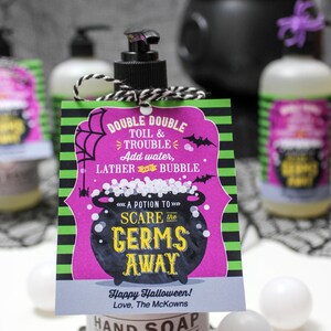 Scare the Germs Away Halloween Soap Printable, Halloween Gift Tags ...