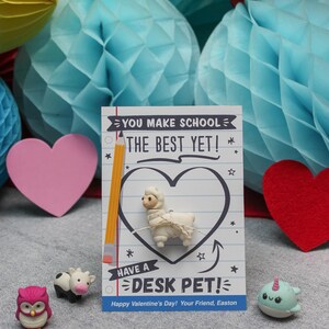 Desk Pet Kids Valentine, Desk Pet, Pocket Pet, Valentine Printable ...