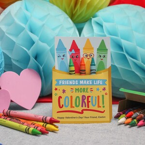 Crayon Kids Valentine, Crayon Box, Valentine Printable, Kids Valentines ...