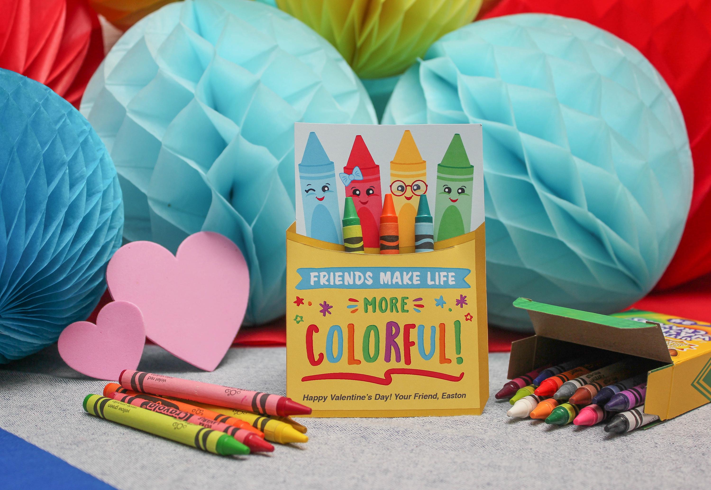 Crayon Kids Valentine, Crayon Box, Valentine Printable, Kids Valentines ...