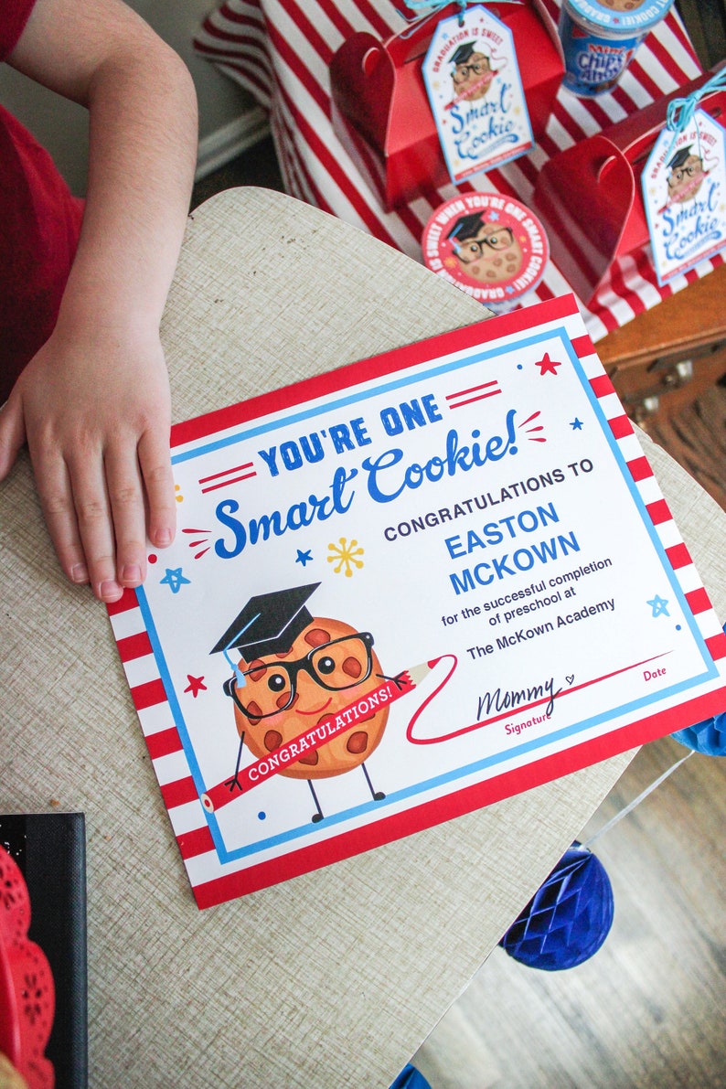 Smart Cookie Graduation Certificate Printable EDITABLE PDF - Etsy