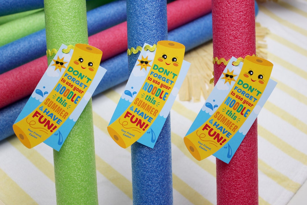 Pool Noodle End of Year Gift for Class, Pool Noodle Printable Tag, End ...