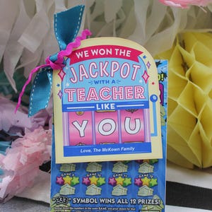 Lottery Ticket Teacher Gift Printable, Scratch off Lottery Ticket Gift ...