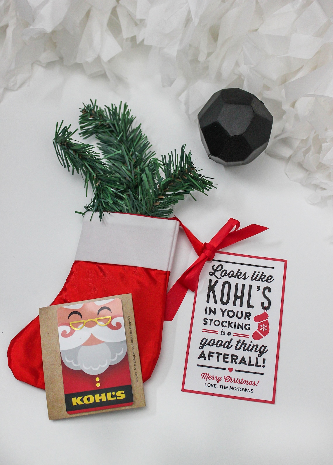 Kohl's Christmas Gift Card Tag Printable, Gift Tag, Kohl's in Your ...