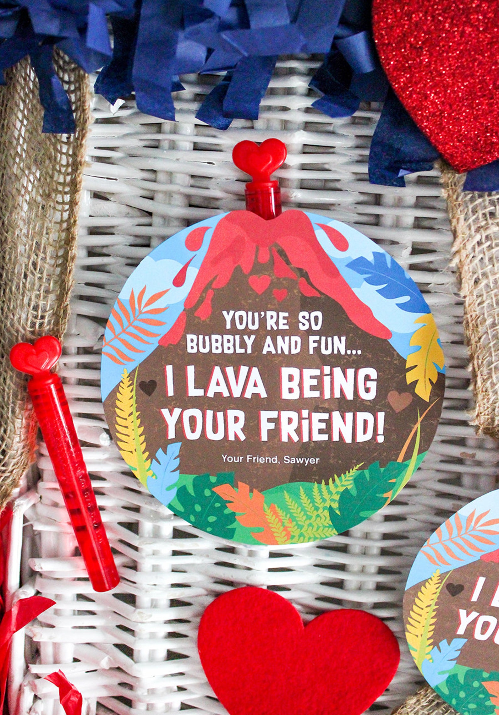 Volcano Bubble Blower Kids Valentine Volcano Valentine Lava - Etsy