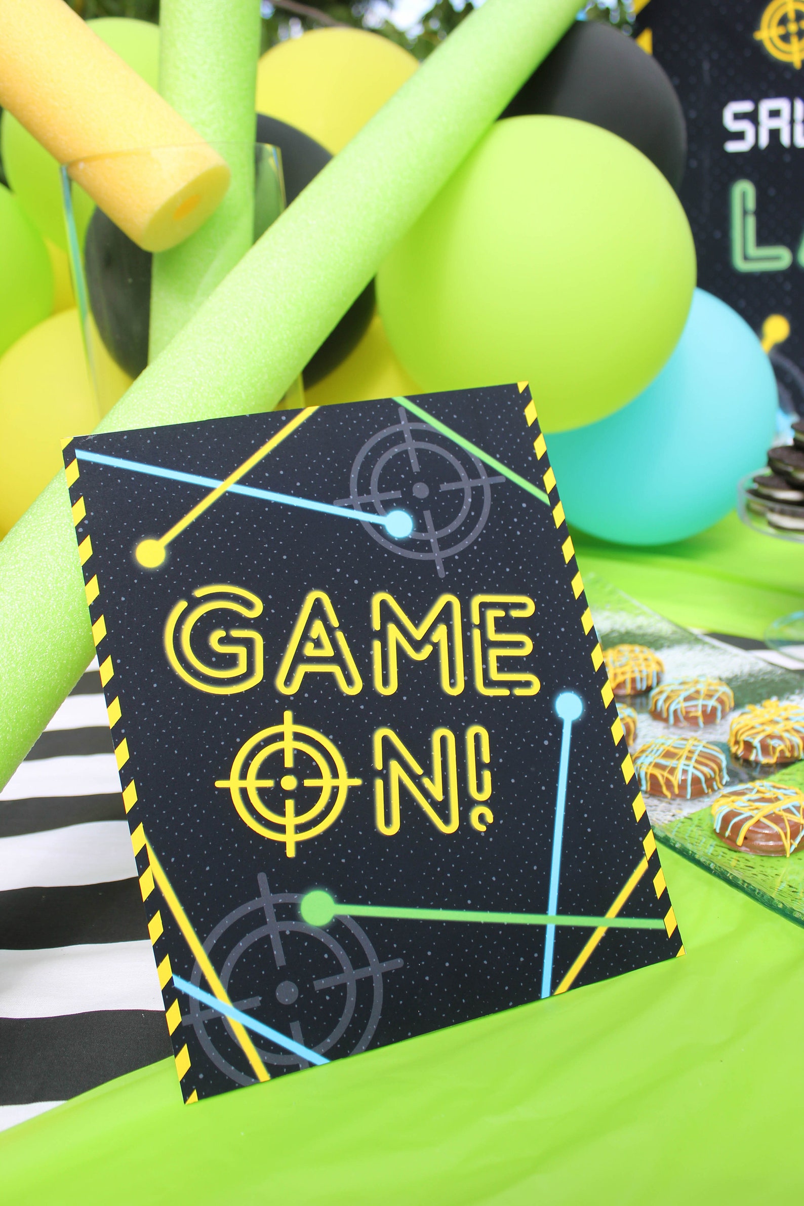 Laser Tag Party Decor Printables, Laser Tag Birthday Party, Kids ...