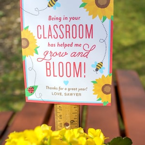 Bloom in Your Classroom Teacher Gift Tag Printable, Teacher ...