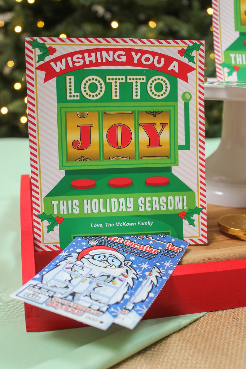 Lottery Ticket Holiday Gift Printable Lottery Ticket - Etsy