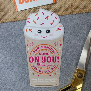 Coffee Thank You Teacher Gift Printable, Teacher Gift, Teacher ...