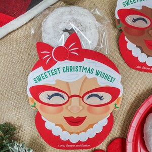 Mrs. Claus Christmas Printable, Mrs. Claus Treat Bag Tag, Christmas ...