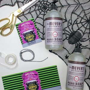 Scare the Germs Away Halloween Soap Printable, Halloween Gift Tags ...