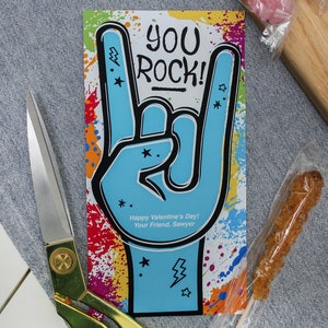 Rocker Valentine, Rock Candy Valentine, Valentine Printable, Kids ...