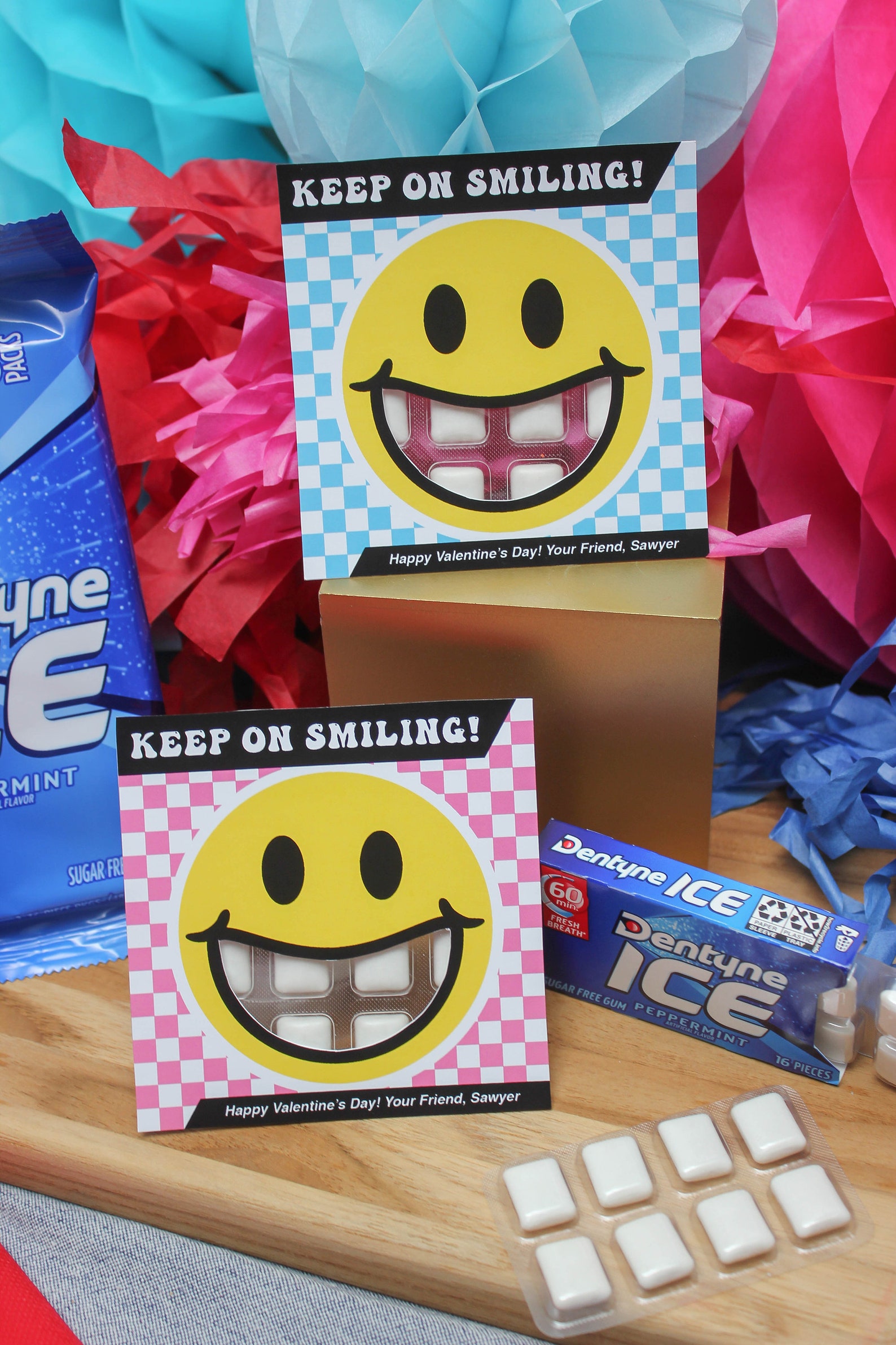 Chewing Gum Smiley Kids Valentine, Keep on Smiling, Smiley, Retro, Kids ...