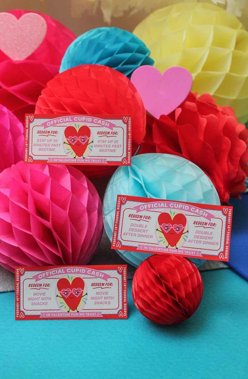 Valentine's Day Play Money Printables, Valentines Day Coupons, Play ...