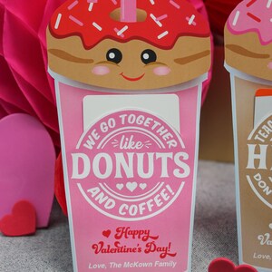 Donuts and Coffee Valentine's Day Gift Card Holder, Teacher Gift, Staff ...