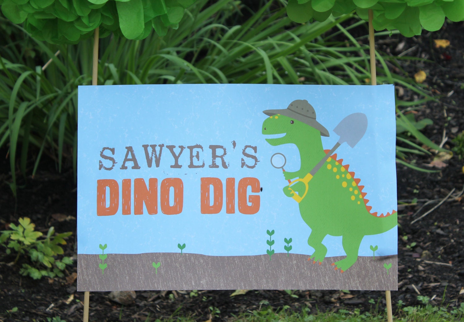 Dinosaur Party Welcome Signs, Dino Dig Sign, Welcome Sign, Dinosaur ...